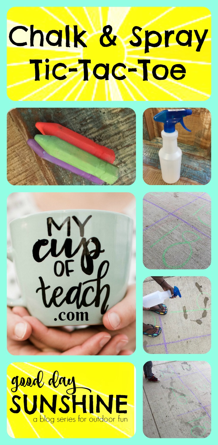 Chalk & Spray Tic-Tac-Toe: “Good Day, Sunshine” Series – My Cup of Teach